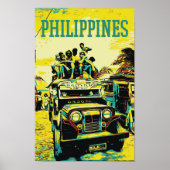 Philippines, overloaded jeepney poster | Zazzle