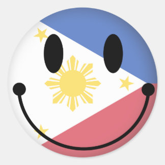 Philippines Smiley Round Sticker