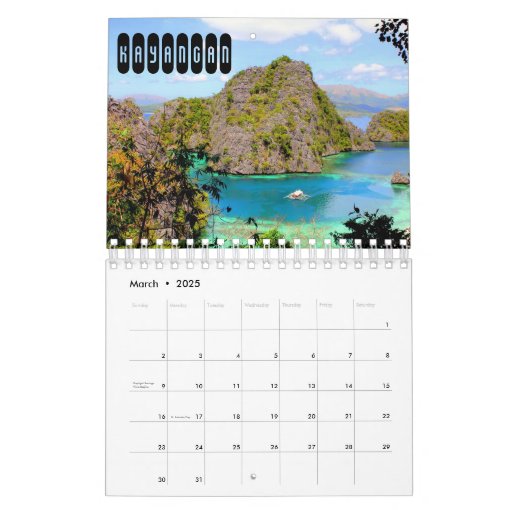 Philippines Travel Destination Calendar | Zazzle
