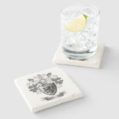 Phillips Family Crest Coat of Arms Stone Coaster | Zazzle