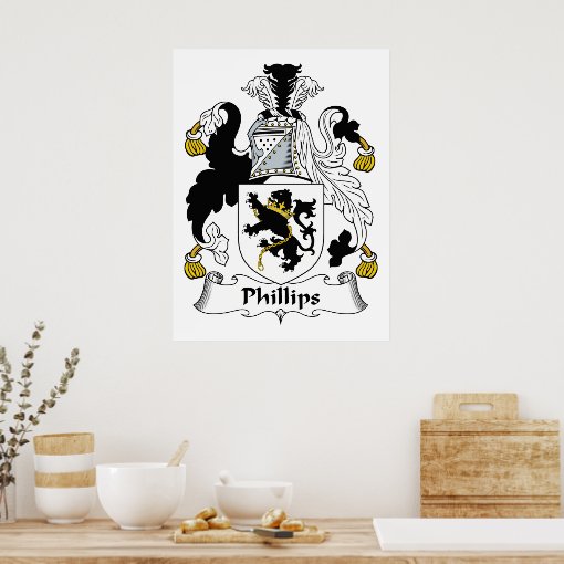 Phillips Family Crest Poster | Zazzle