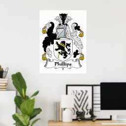 Phillips Family Crest Poster | Zazzle