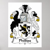 Phillips Family Crest Poster | Zazzle