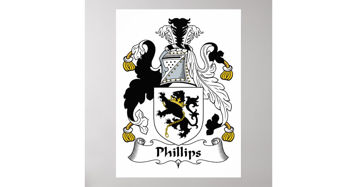 Phillips Family Crest Poster | Zazzle