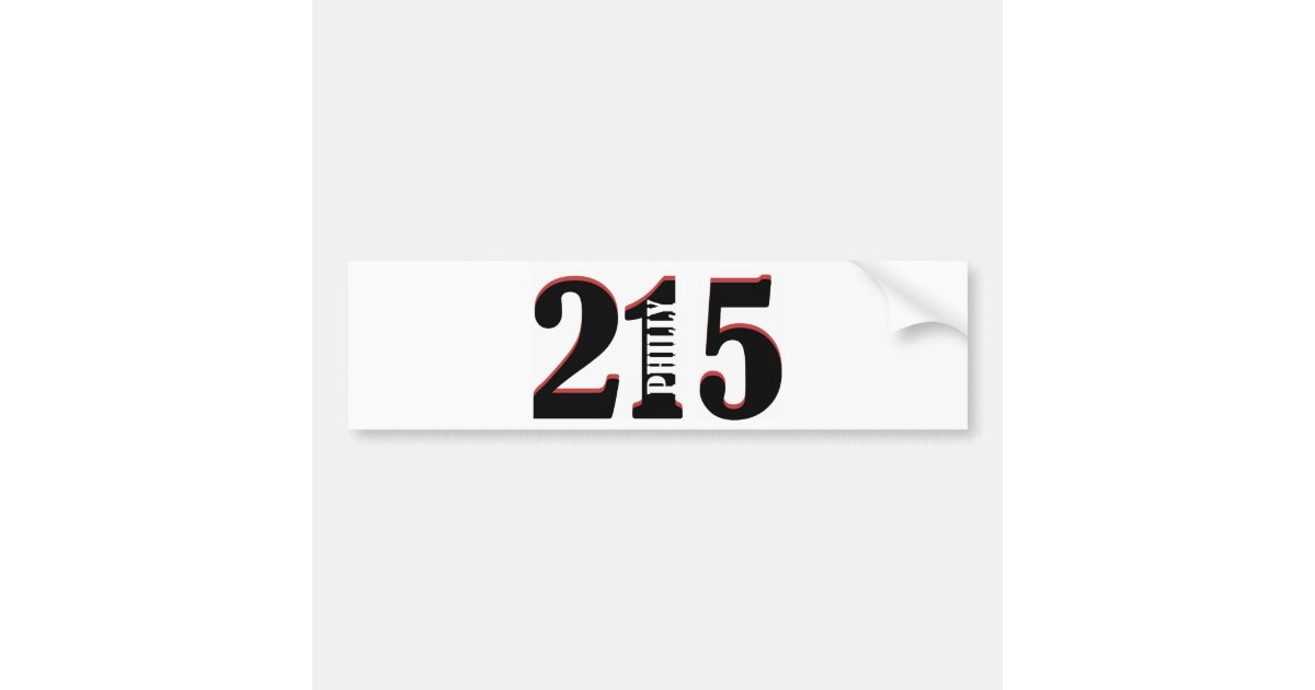 Philly 215 bumper sticker | Zazzle