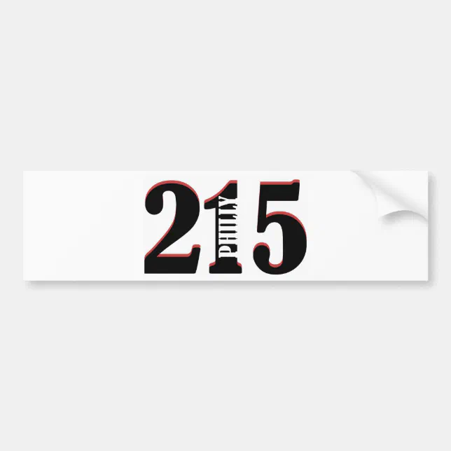 Philly 215 bumper sticker | Zazzle