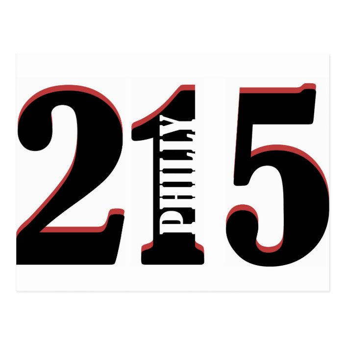 Philly 215 postcard | Zazzle.com