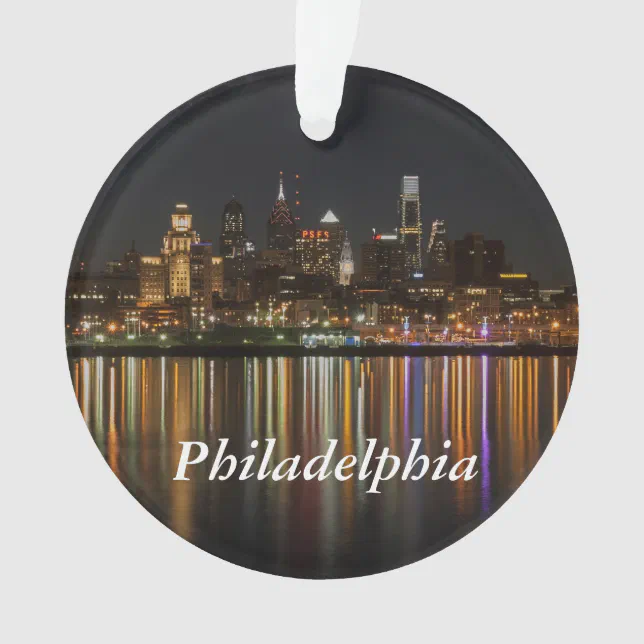 Philly night ornament | Zazzle
