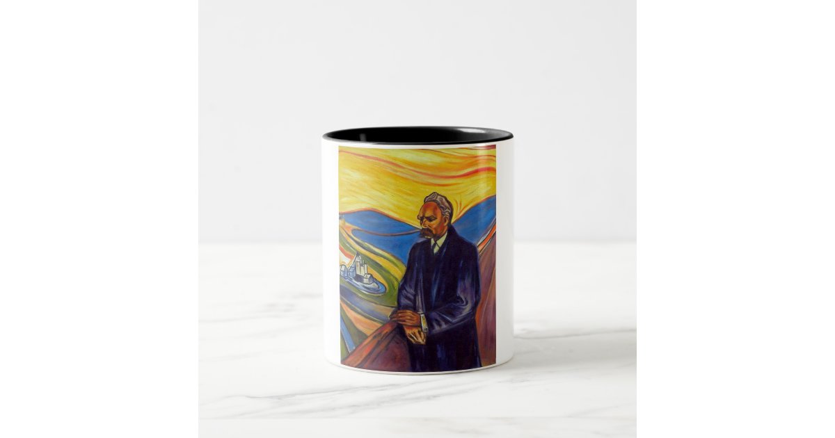 Philosopher Friedrich Nietzsche (by Edvard Munch) Two-Tone Coffee Mug ...