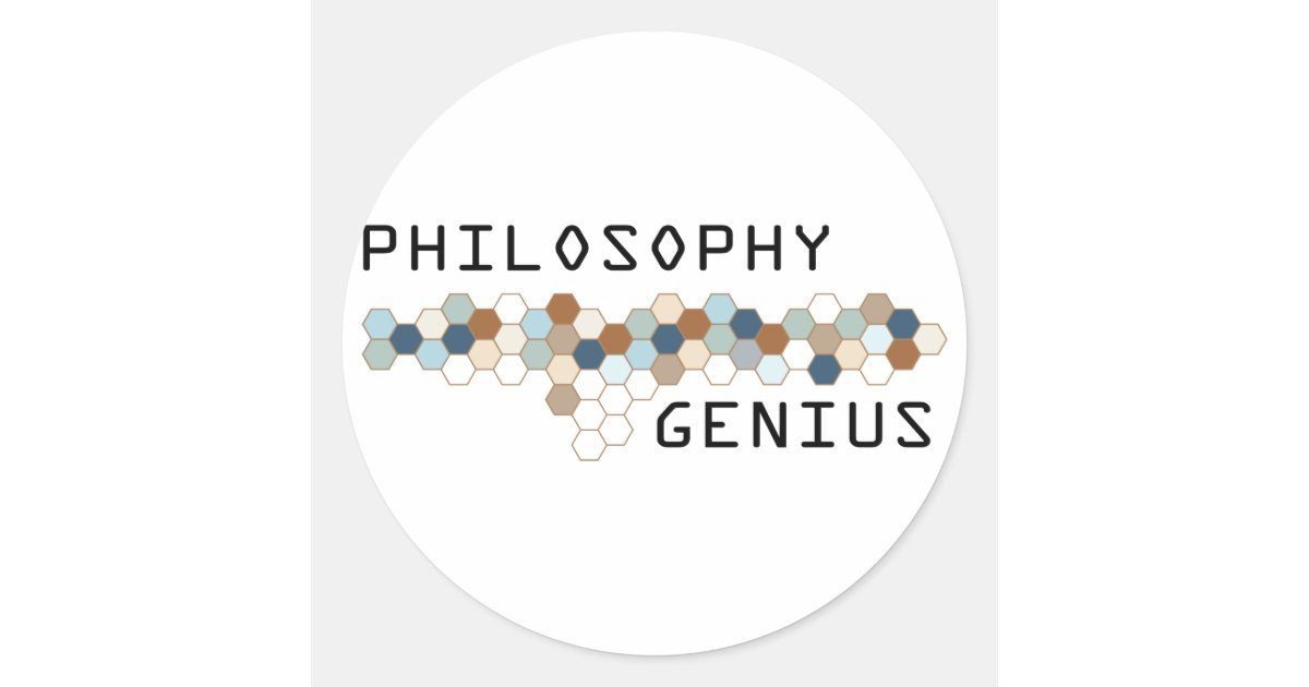 Philosophy Genius Classic Round Sticker | Zazzle