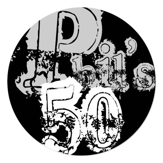 Phil's 50th (round) invitation | Zazzle.com