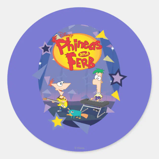 Phineas and Ferb 1 Classic Round Sticker | Zazzle