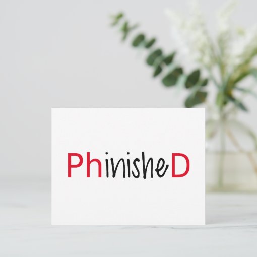 Phinished, word art, text design for PhD graduates Announcement ...