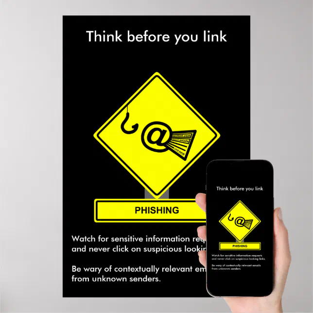 Phishing Security Awareness Poster | Zazzle
