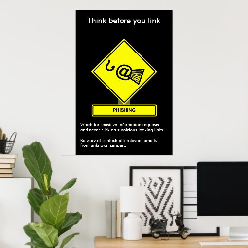 Phishing Security Awareness Poster | Zazzle