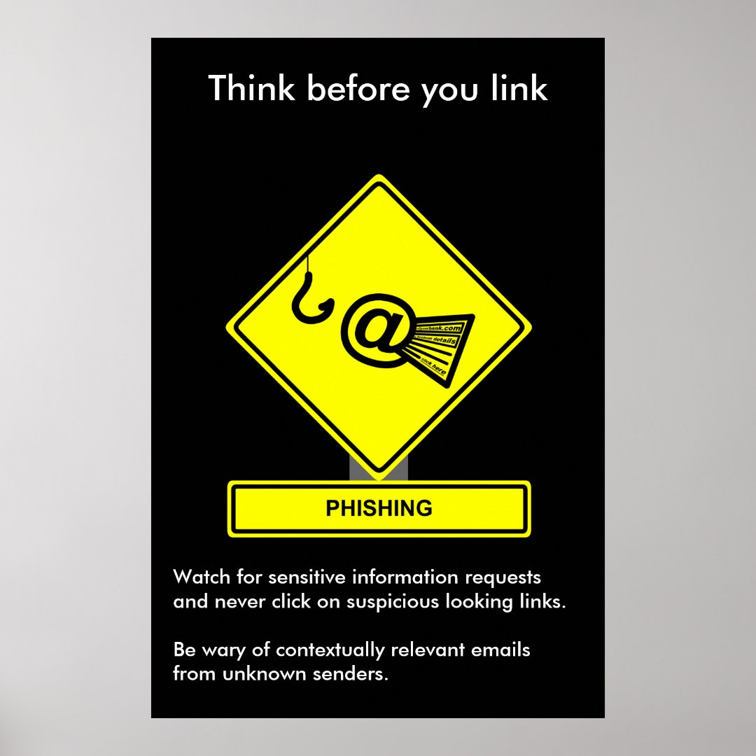 Phishing Security Awareness Poster | Zazzle