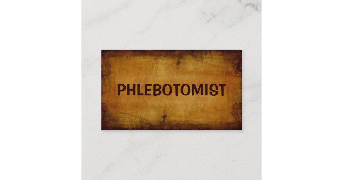 Phlebotomist Antique Business Card | Zazzle