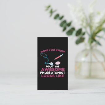 Phlebotomist Blood Venipuncture Vein Phlebotomy Business Card | Zazzle