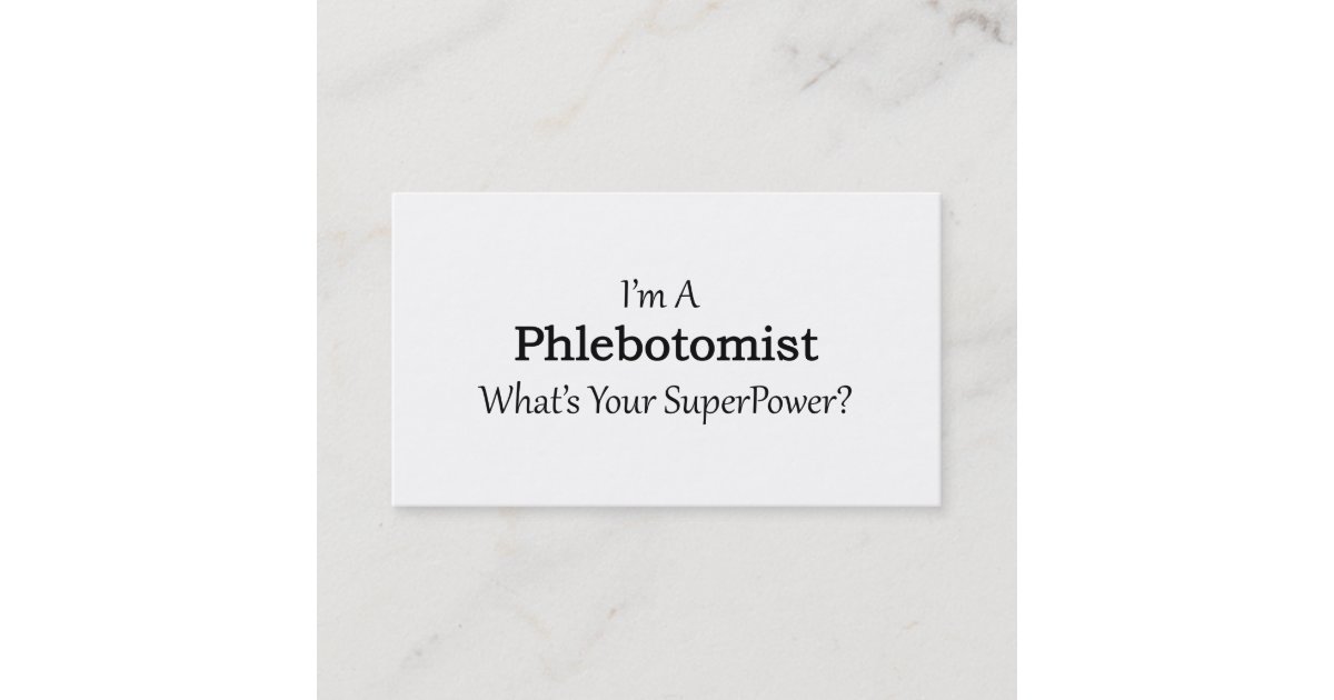 Phlebotomist Business Card | Zazzle