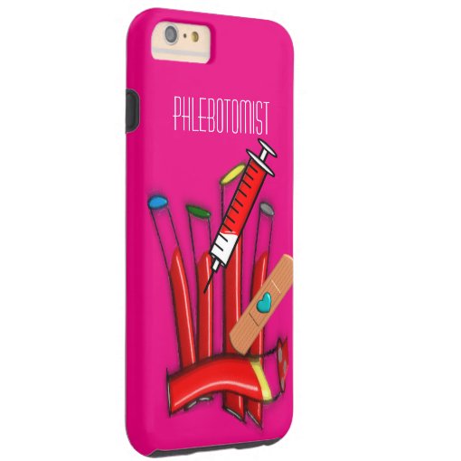 Phlebotomist iPhone 6 case Blood Tubes Art Pink | Zazzle