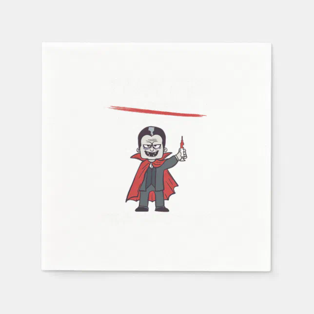 Phlebotomist Phlebotomy Vampire Blood Syringe Gift Napkins | Zazzle