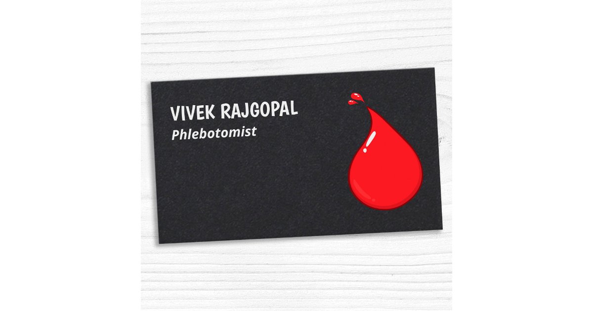 Phlebotomist Premium Business Card | Zazzle