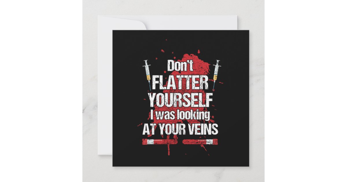 Phlebotomist Syringe Medicine Phlebotomy Blood Gif Invitation | Zazzle