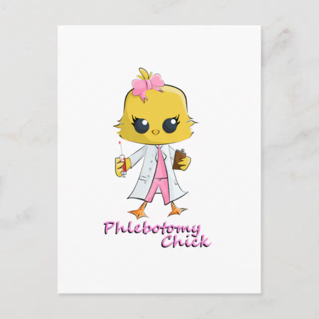 Phlebotomy Chick Postcard | Zazzle