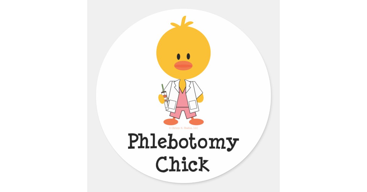 Phlebotomy Chick Stickers | Zazzle