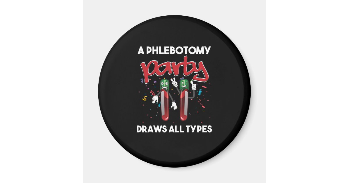 Phlebotomy Party Vacutainer Blood Phlebotomist Gif Magnet | Zazzle