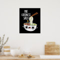 Pho Goodness Sake Funny Noodle Pun Dark BG Poster | Zazzle
