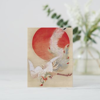 Phoenix and Sun Painting by Ito Jakuchu Postcard | Zazzle