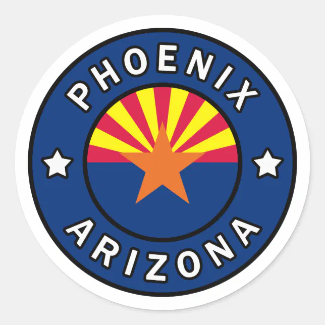 Phoenix Arizona Classic Round Sticker | Zazzle