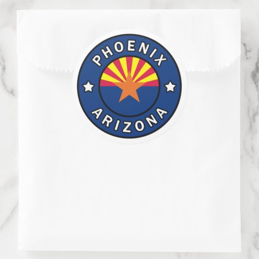 Phoenix Arizona Classic Round Sticker | Zazzle