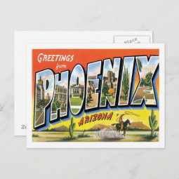 Phoenix Arizona Greetings from US City Postcard | Zazzle