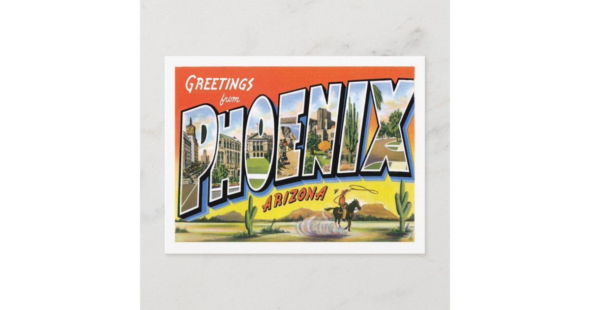 Phoenix Arizona Greetings from US City Postcard | Zazzle