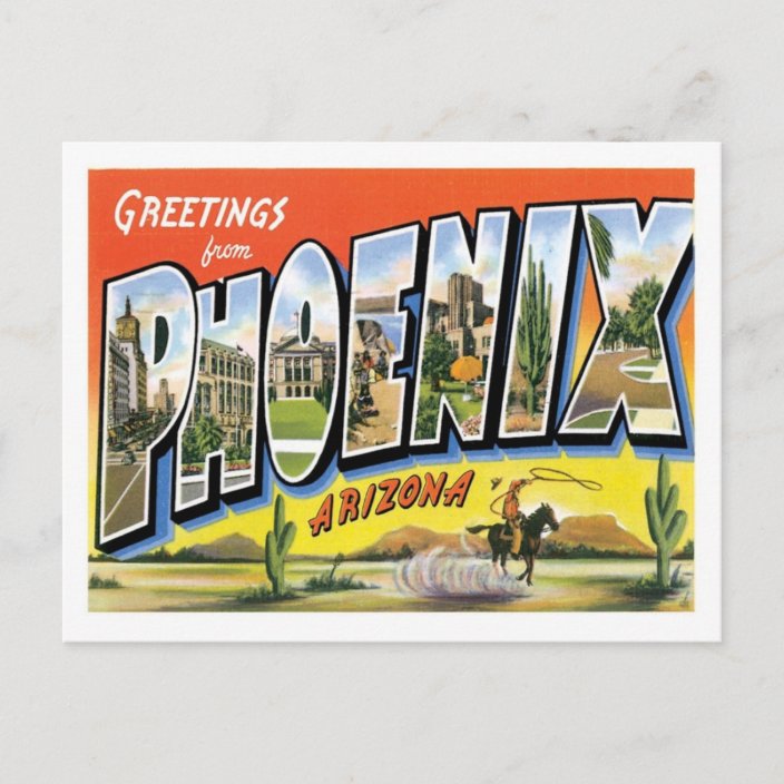 Phoenix Arizona Greetings from US City Postcard | Zazzle