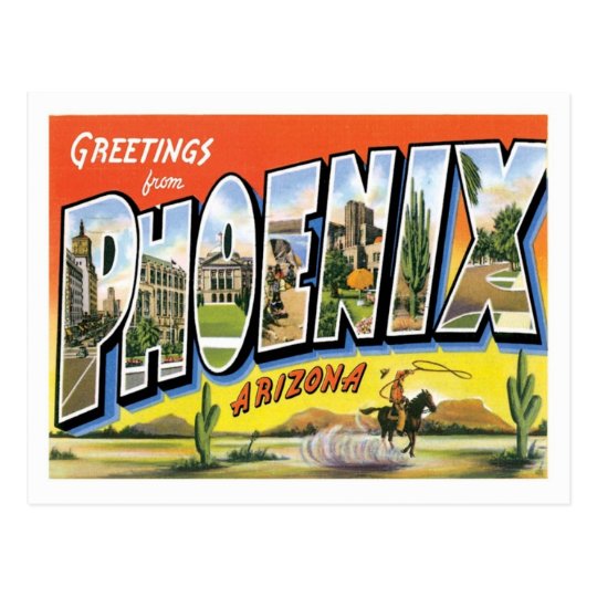 Phoenix Arizona Greetings from US City Postcard | Zazzle.com