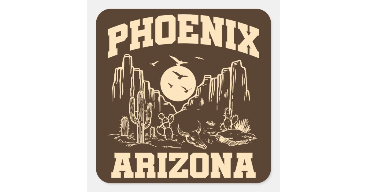 Phoenix,Arizona Square Sticker | Zazzle