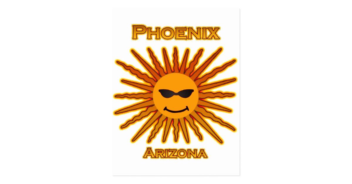 Phoenix Arizona Sun Logo Postcard | Zazzle.com