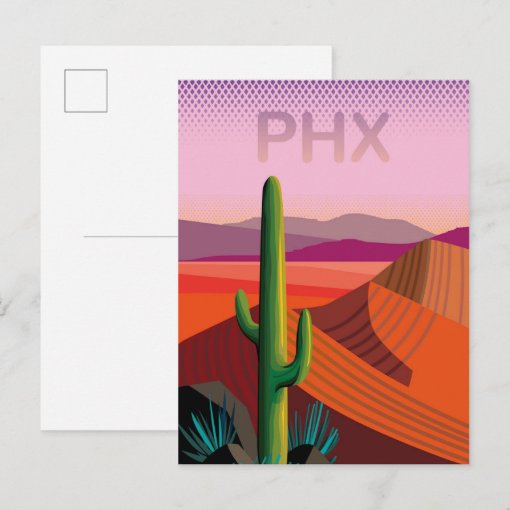 Phoenix Arizona | Travel Poster Postcard | Zazzle