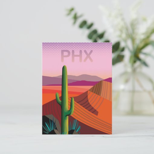 Phoenix Arizona | Travel Poster Postcard | Zazzle