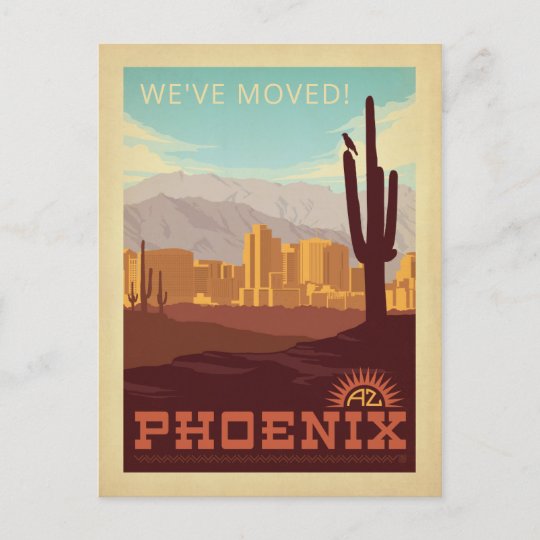 Phoenix, Arizona | We've Moved Invitation Postcard | Zazzle.com