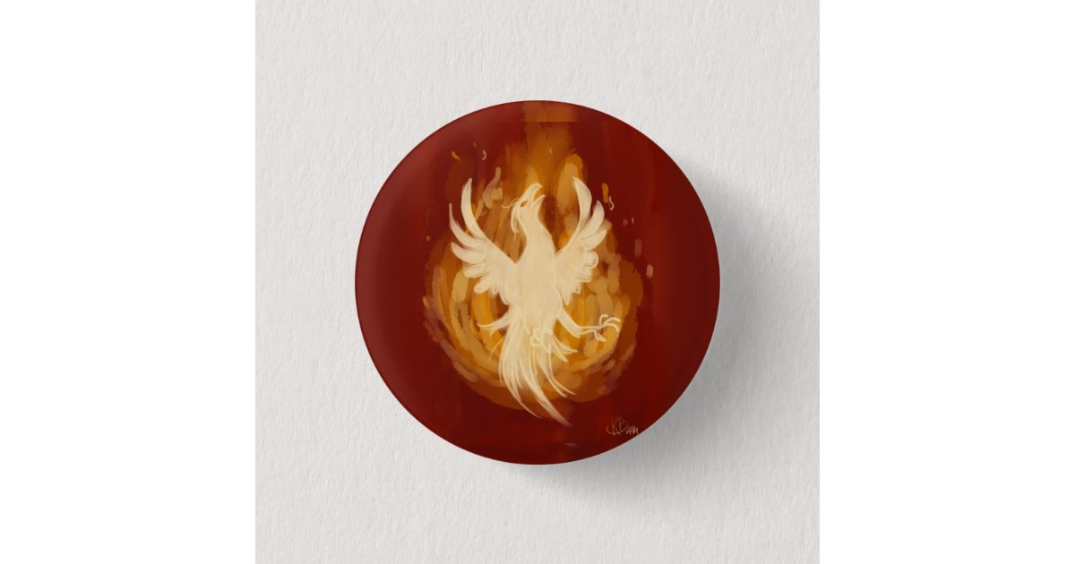Phoenix button pin | Zazzle