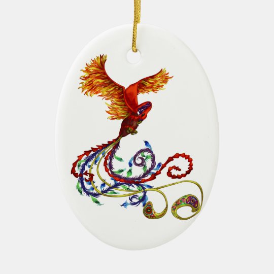 Phoenix Ceramic Ornament | Zazzle.com