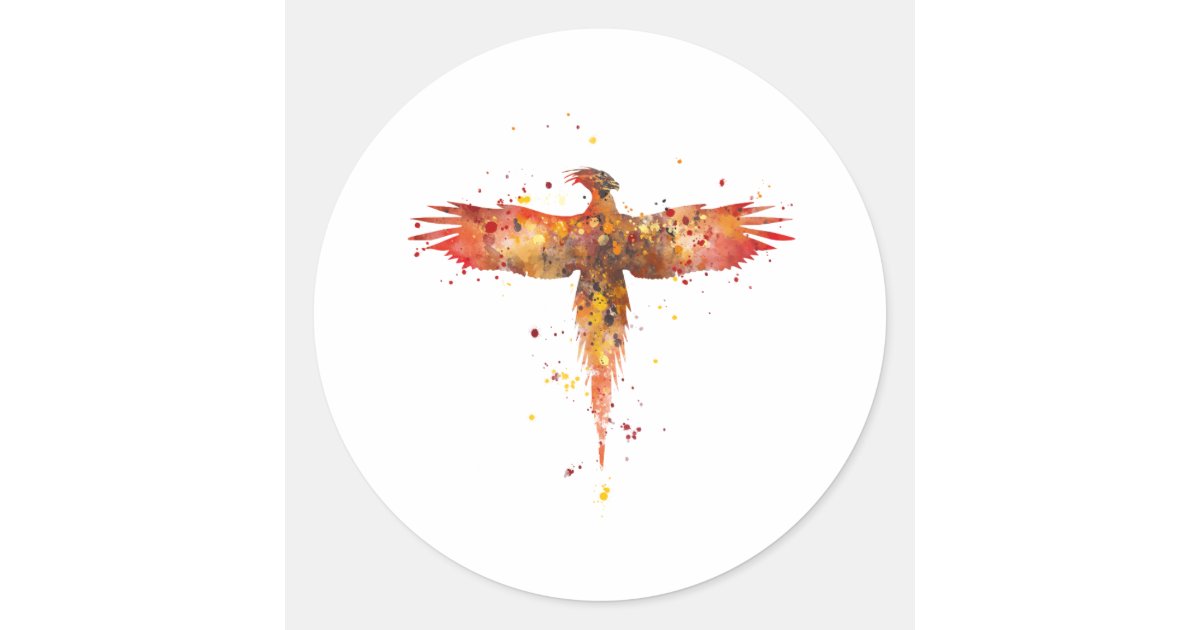 Phoenix Classic Round Sticker | Zazzle