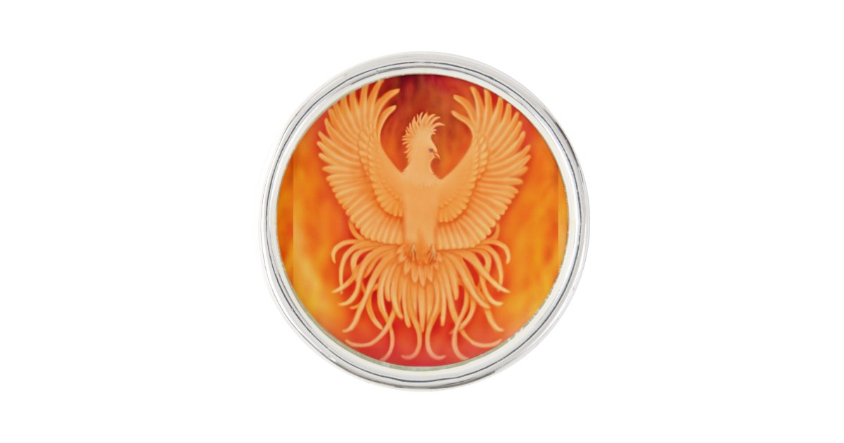 Phoenix Fire Bird Survivors Lapel Pin | Zazzle