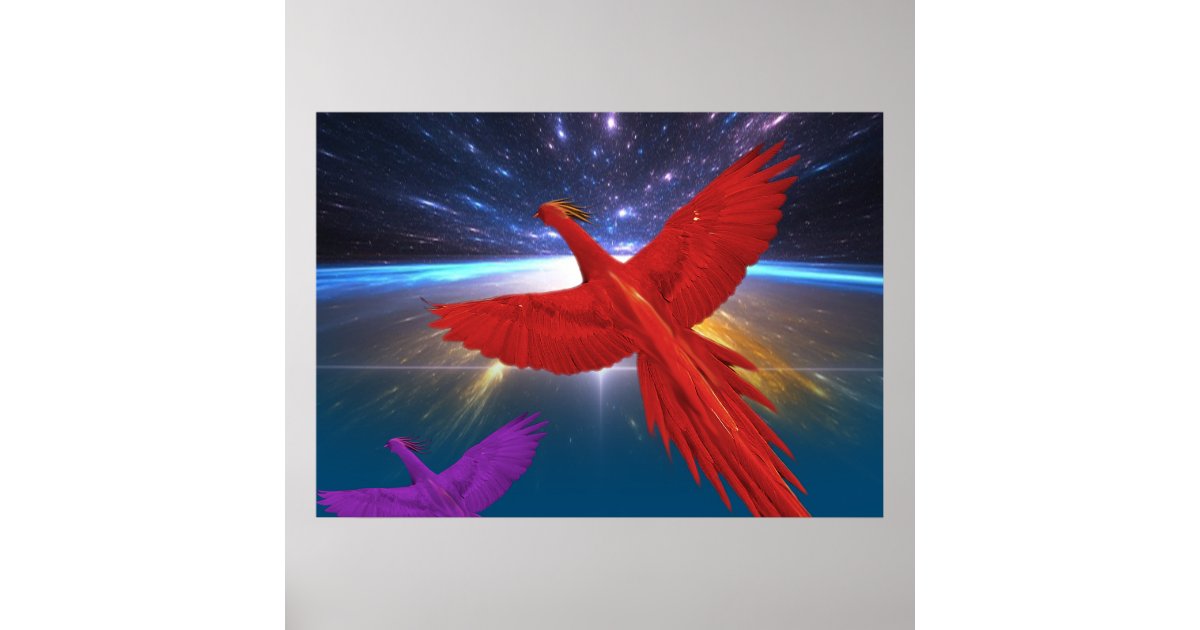 Phoenix in Space Poster | Zazzle