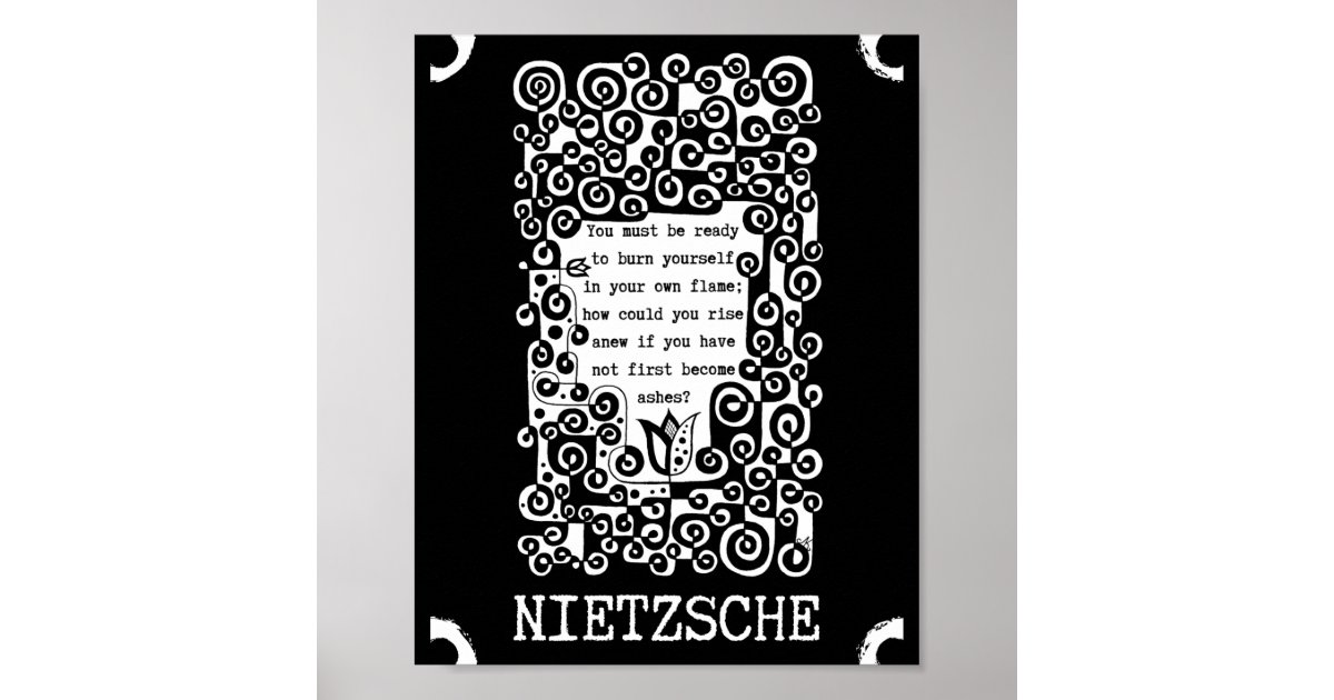PHOENIX inspirational quote by Nietzsche Poster | Zazzle