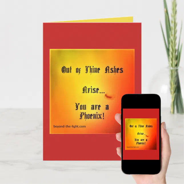 Phoenix Inspirational Quote Greeting Card | Zazzle